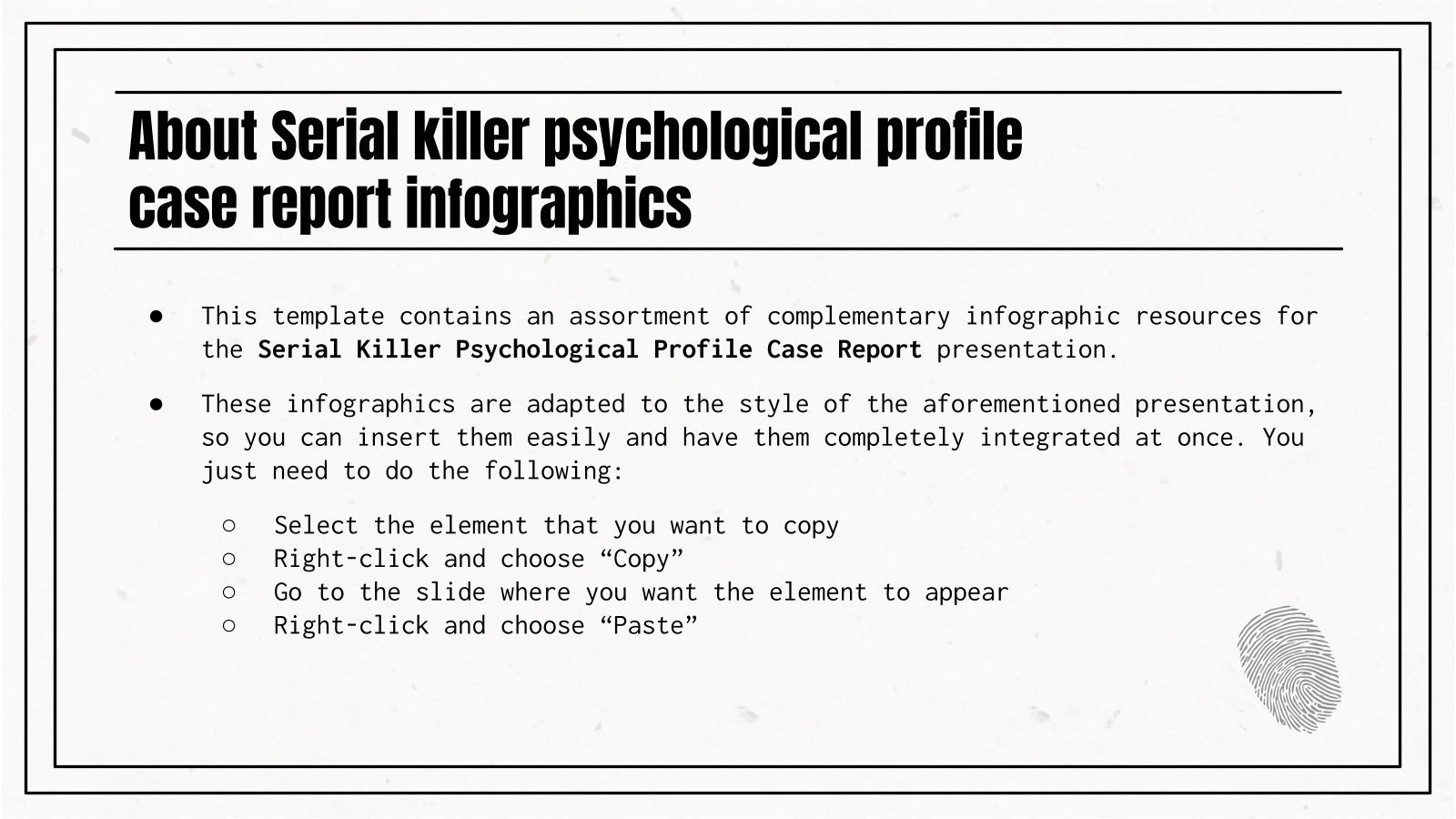 Serial Killer Psychological Profile Case Report Infographics