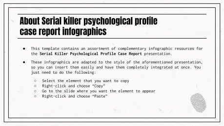 Serial Killer Psychological Profile Case Report Infographics