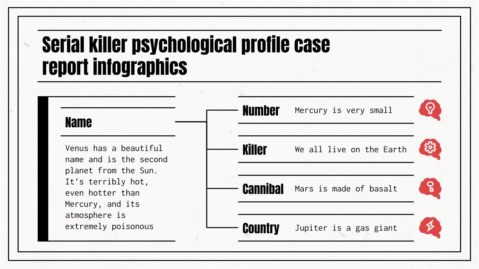 Serial Killer Psychological Profile Case Report Infographics