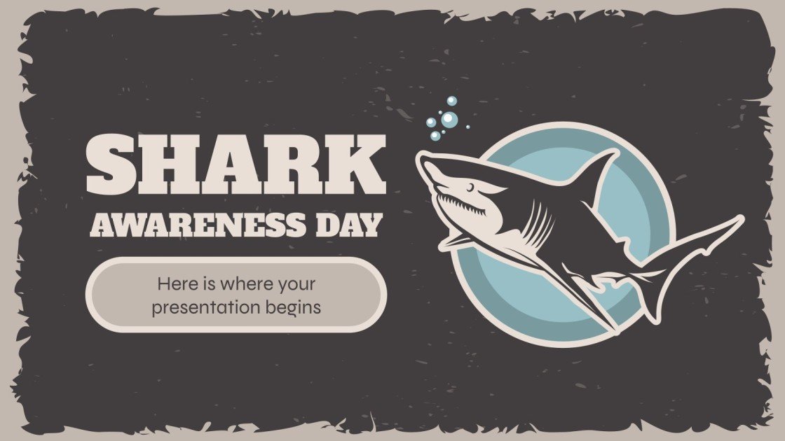 Free Google Slides and PowerPoint templates about sharks