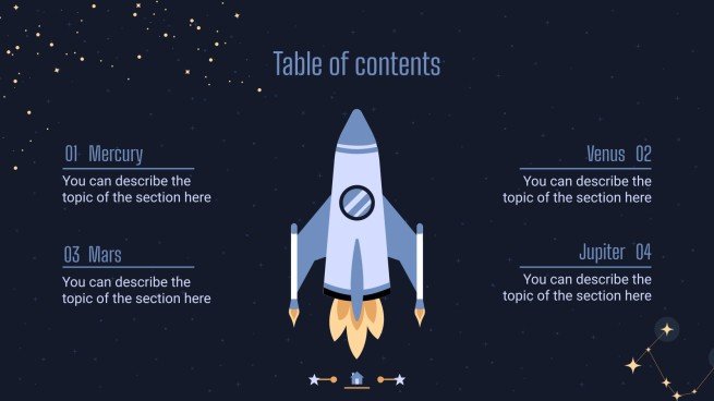 Outer Space and Galaxies Google Slides & PowerPoint template