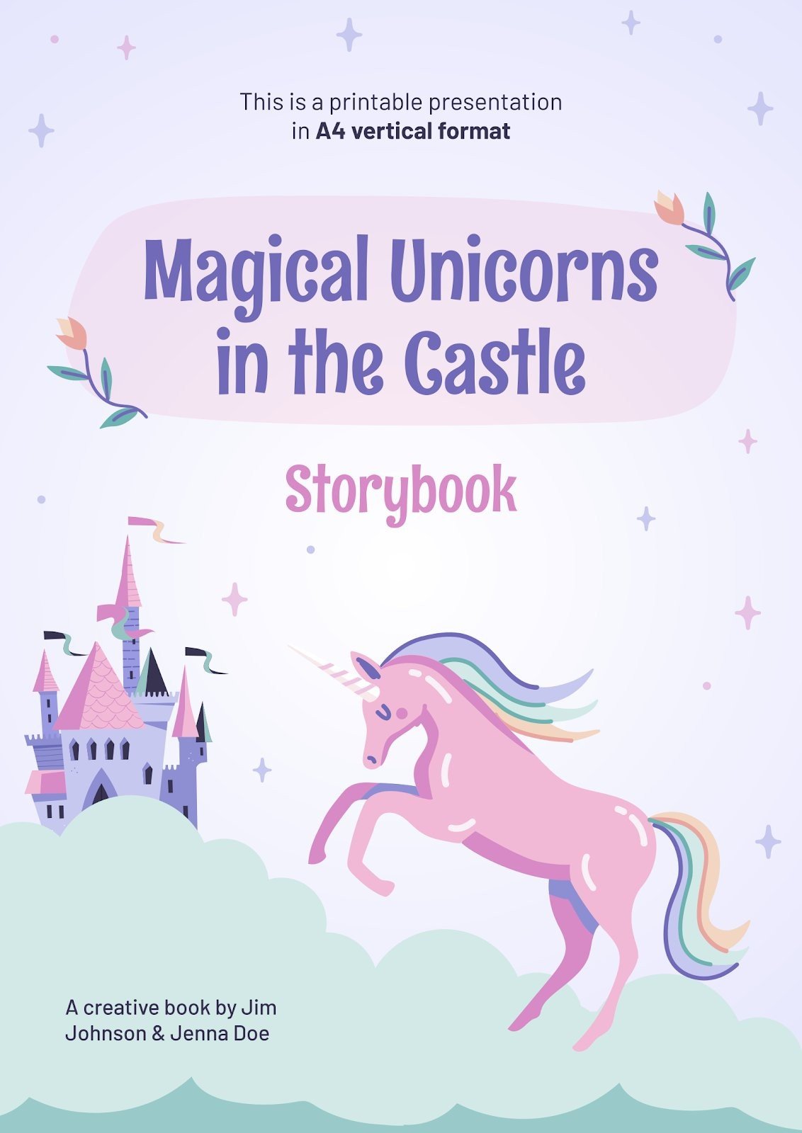 Magical Unicorns in the Castle Storybook | Google Slides & PPT