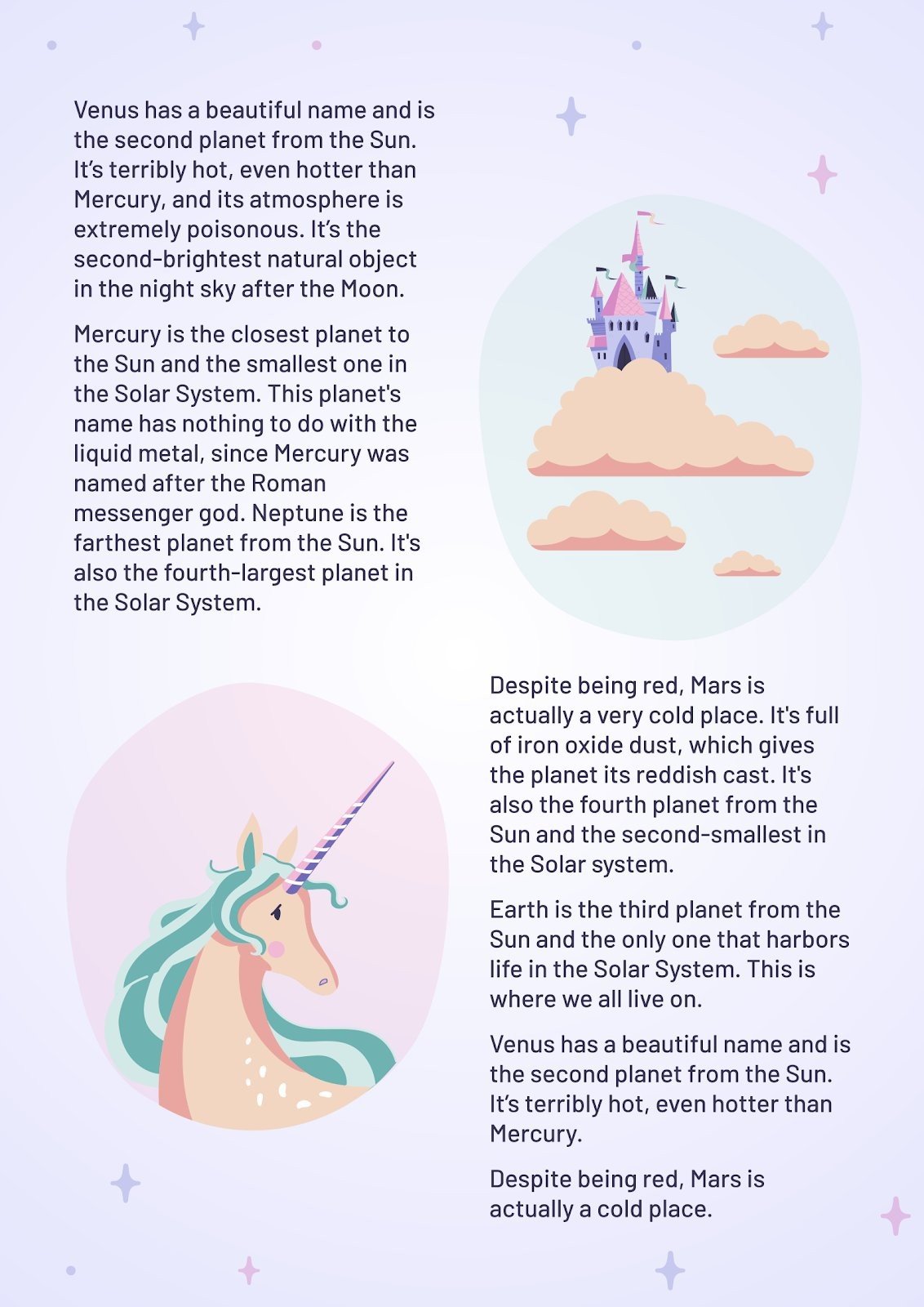 Magical Unicorns in the Castle Storybook | Google Slides & PPT