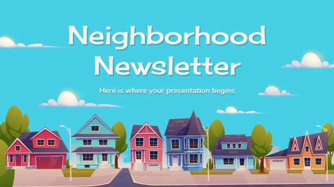 Neighborhood Newsletter | Google Slides & PowerPoint