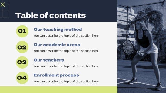 Padel Tennis Gym Center | Google Slides & PowerPoint