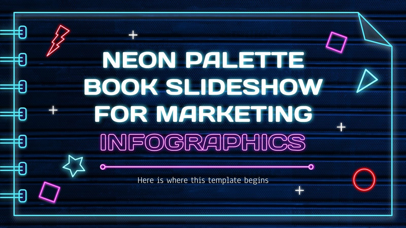 Neon Palette Book Slideshow for Marketing Infographics