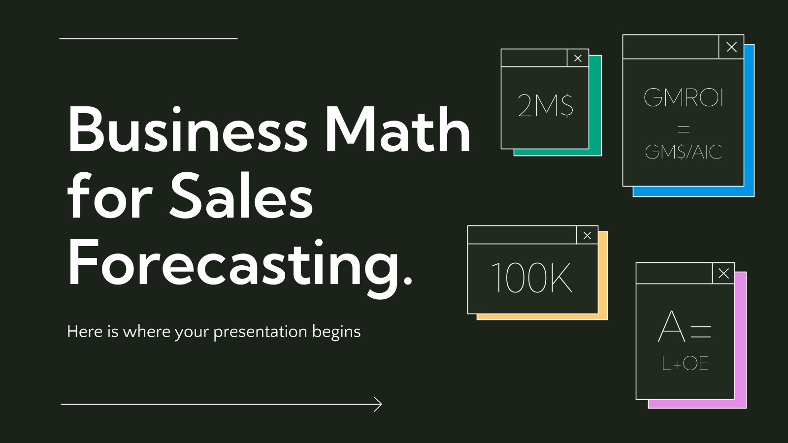 Business Math for Sales Forecasting | Google Slides & PPT