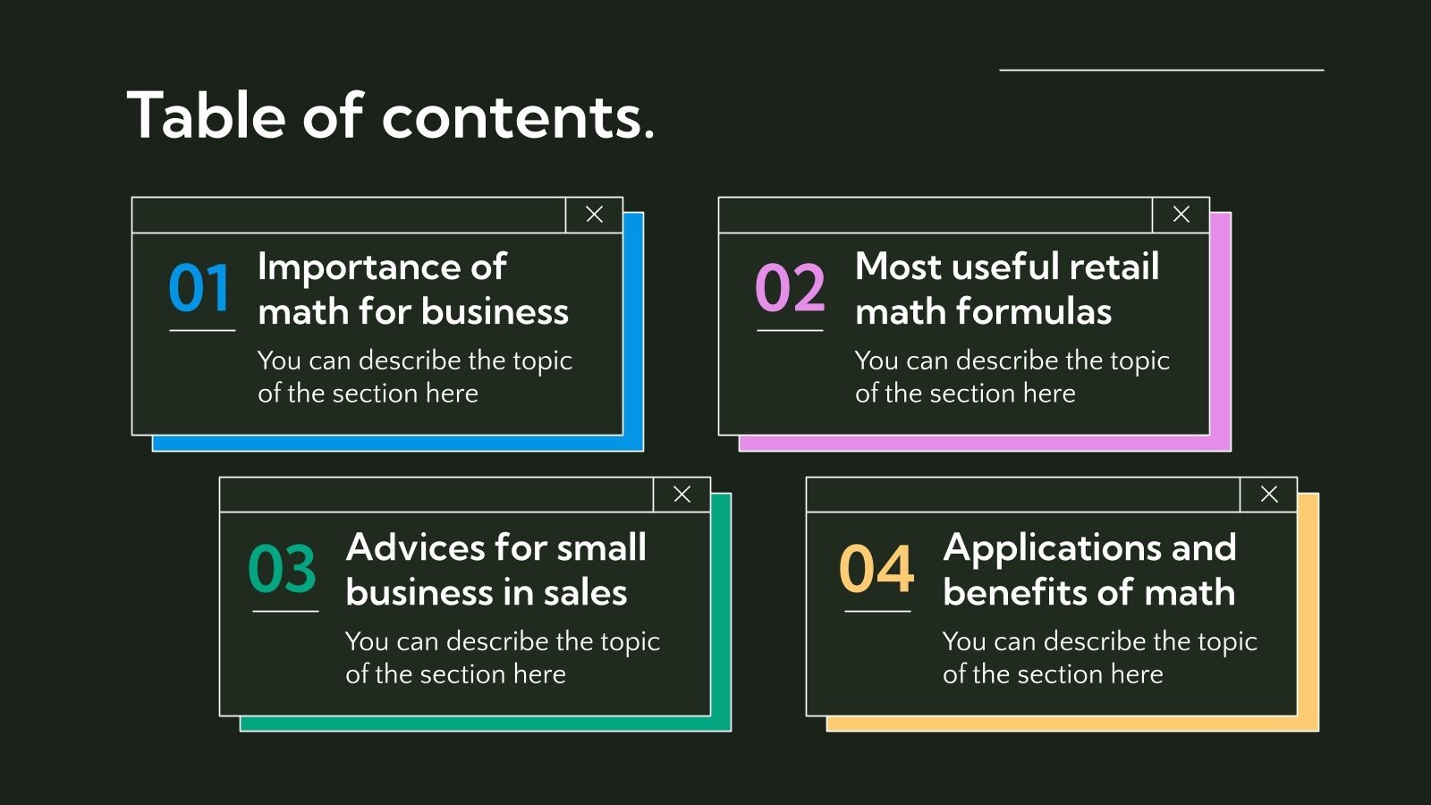 Business Math for Sales Forecasting | Google Slides & PPT