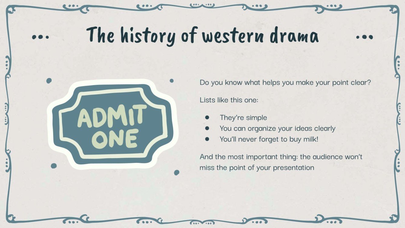 History of Drama Class | Google Slides & PowerPoint template