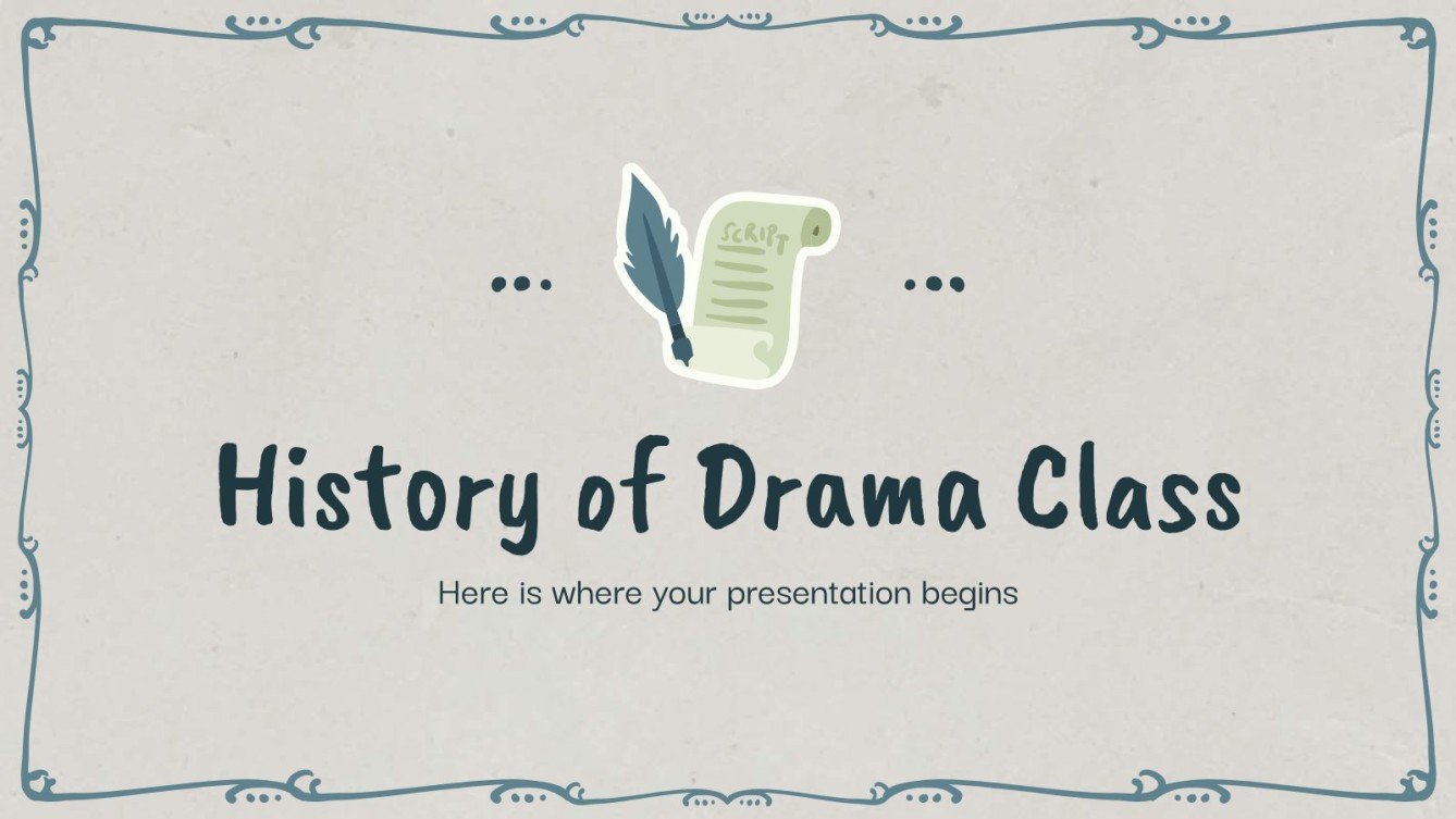 Free templates about Drama for Google Slides and PPT