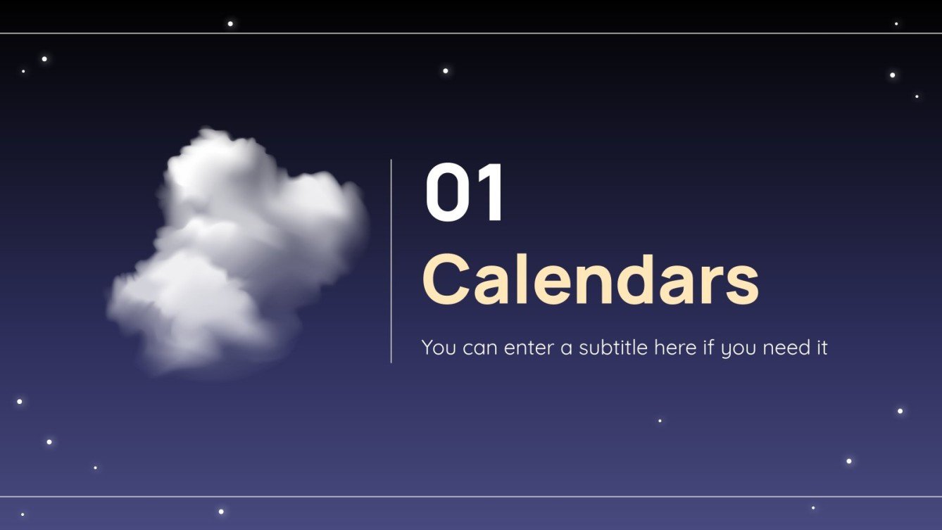 Calendar & Weather Personal Organizer | Google Slides & PPT