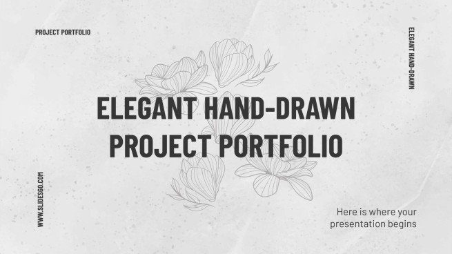 Elegant Hand-drawn Project Portfolio | Google Slides & PPT