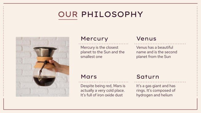 Popic Café Company Profile Google Slides & PPT template