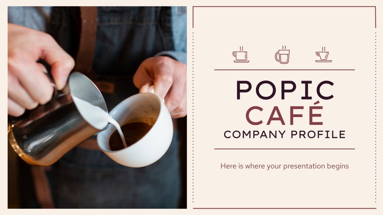 Modelos grátis com o tema Café do Google Slides e PowerPoint