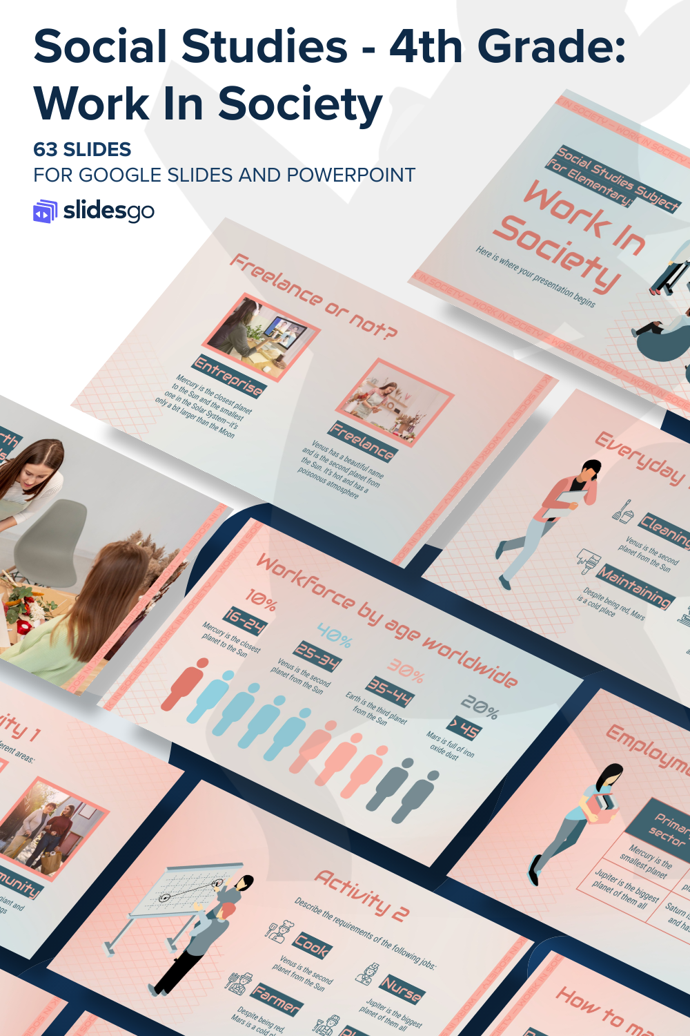 Elementary - 4th Grade: Work In Society | Google Slides & PPT