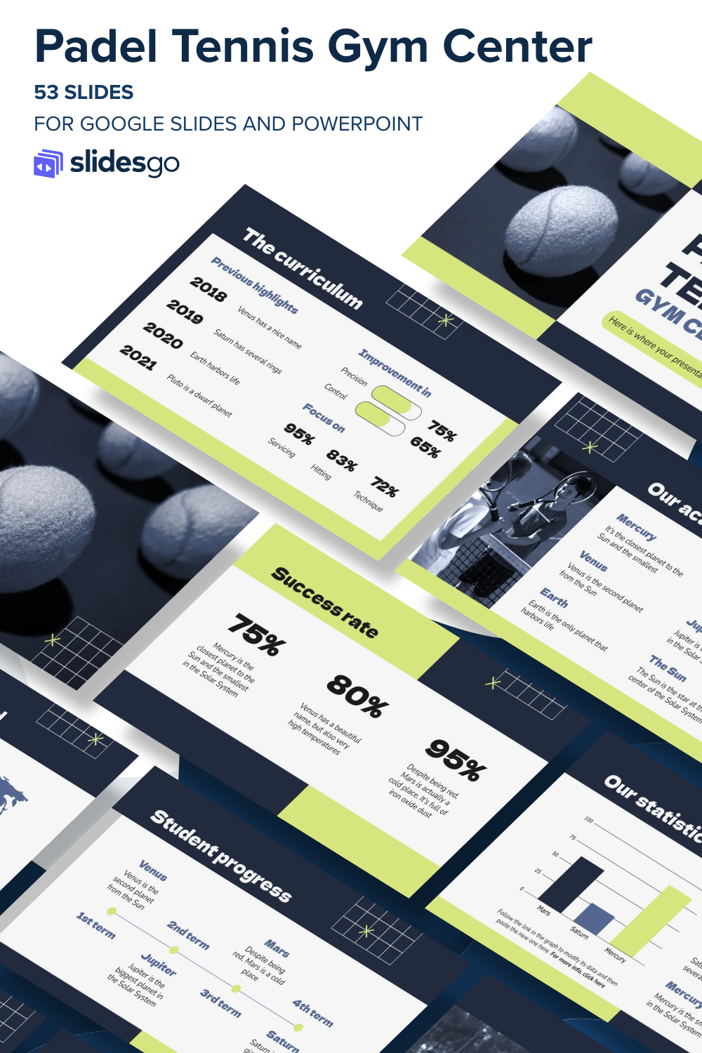 Padel Tennis Gym Center | Google Slides & PowerPoint