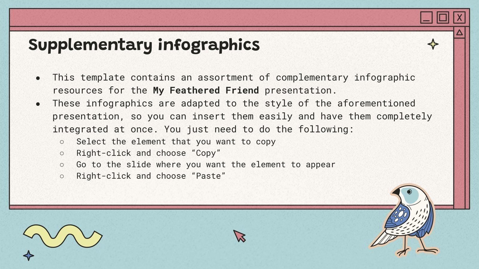 My Feathered Friend Infographics | Google Slides & PPT