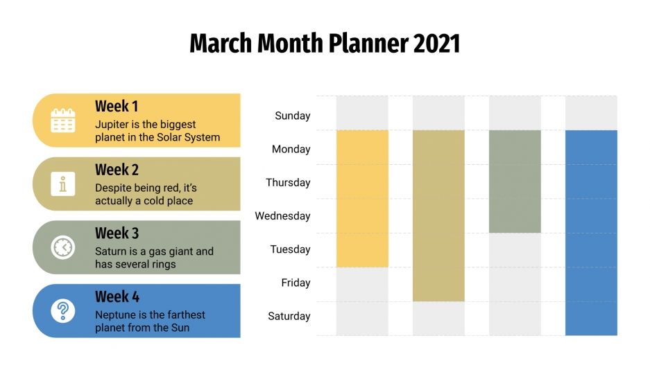 March Month Planner 2021 | Google Slides & PPT theme