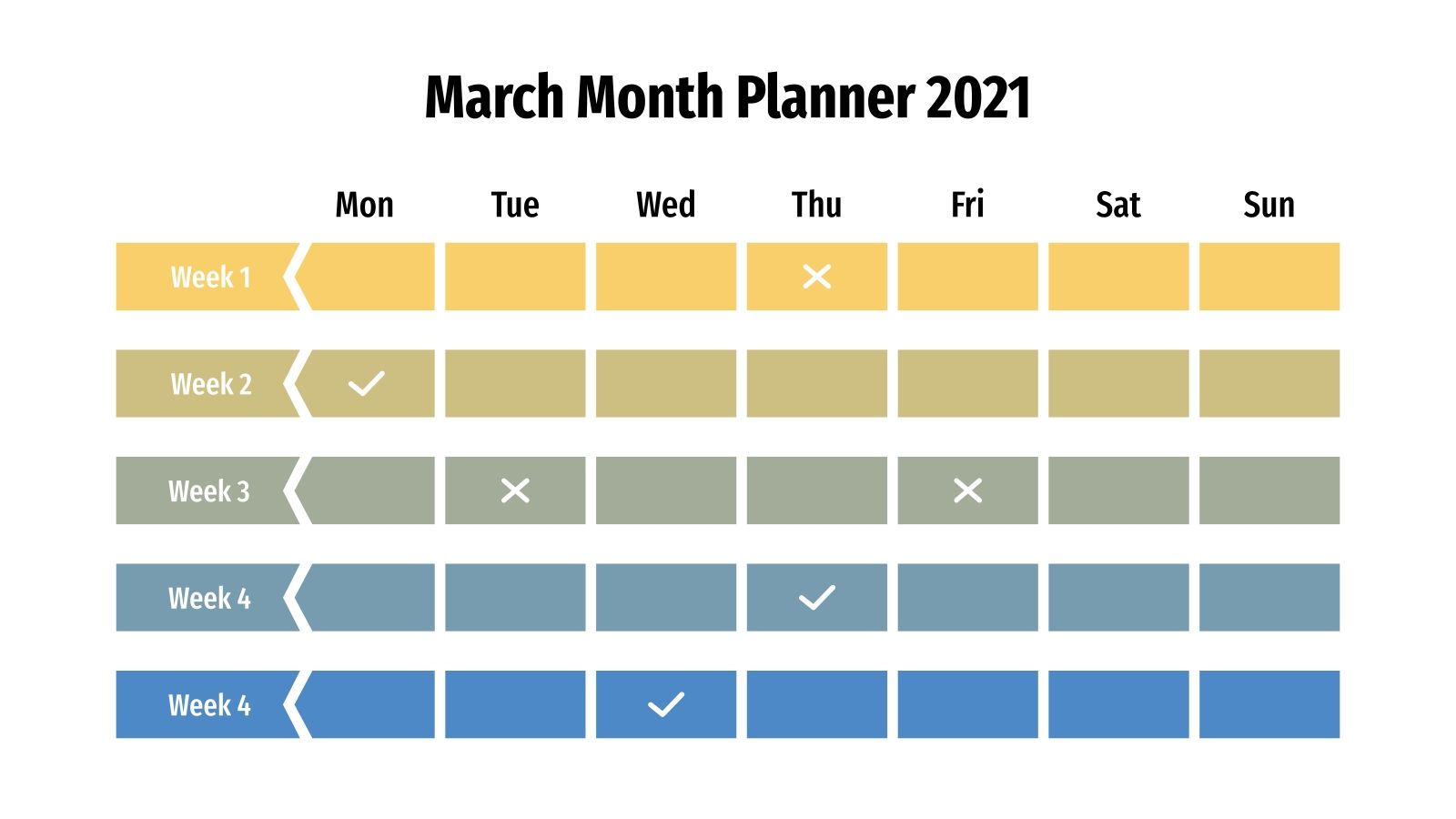 March Month Planner 2021 | Google Slides & PPT theme