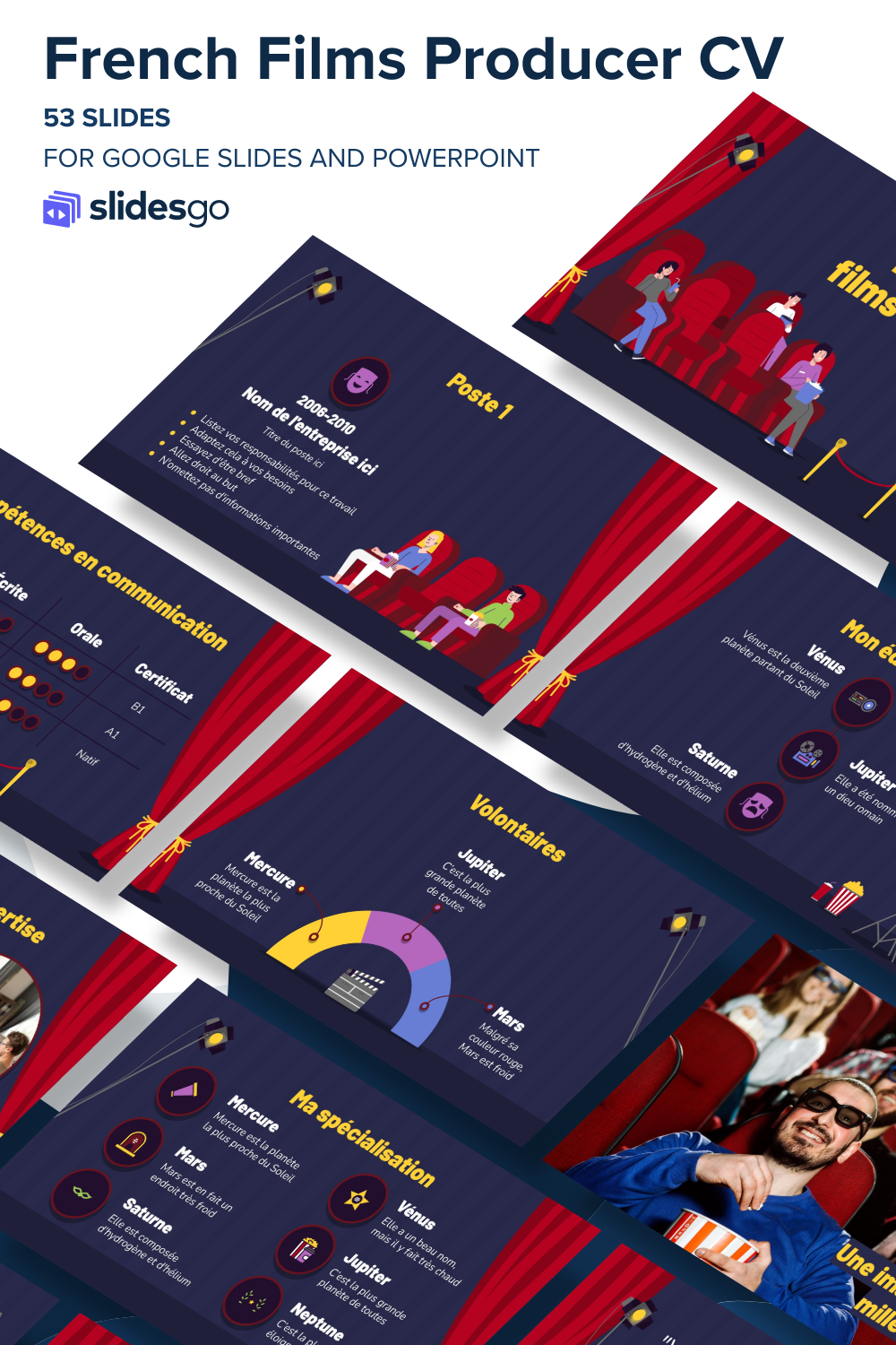 French Films Producer CV | Google Slides & PowerPoint