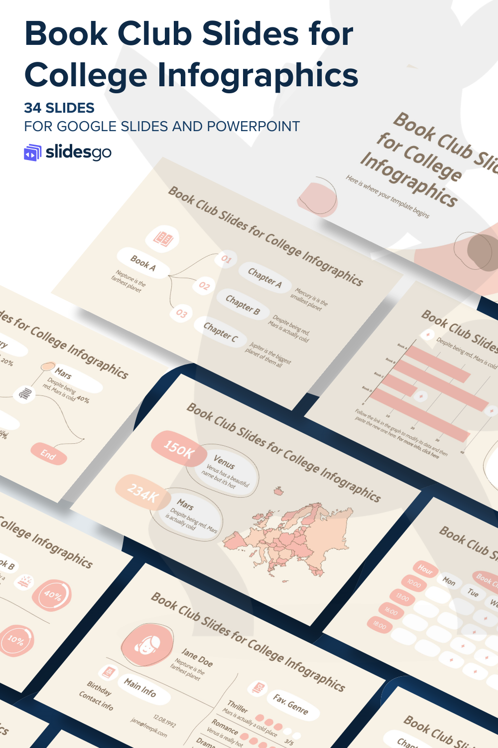 Book Club Slides for College Infographics | Google Slides