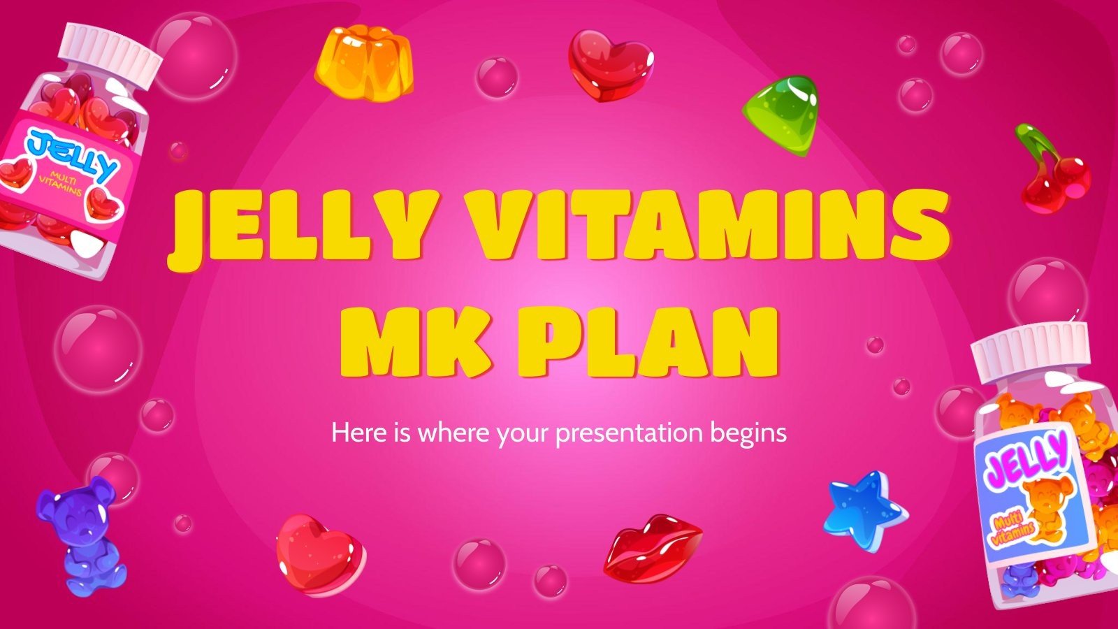 Jelly Vitamins MK Plan | Google Slides & PowerPoint