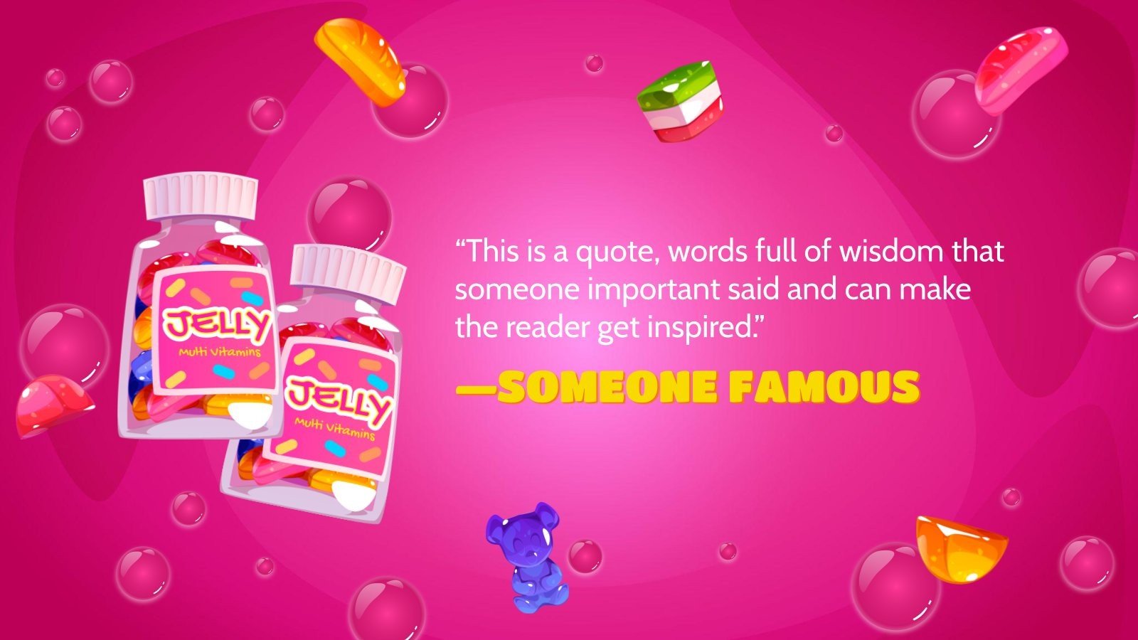 Jelly Vitamins MK Plan | Google Slides & PowerPoint