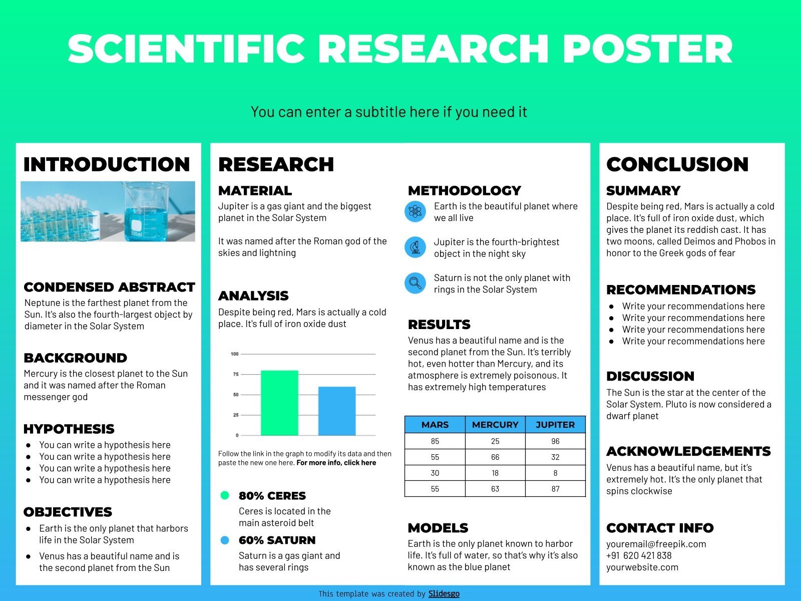 Scientific Research Poster | Google Slides & PPT