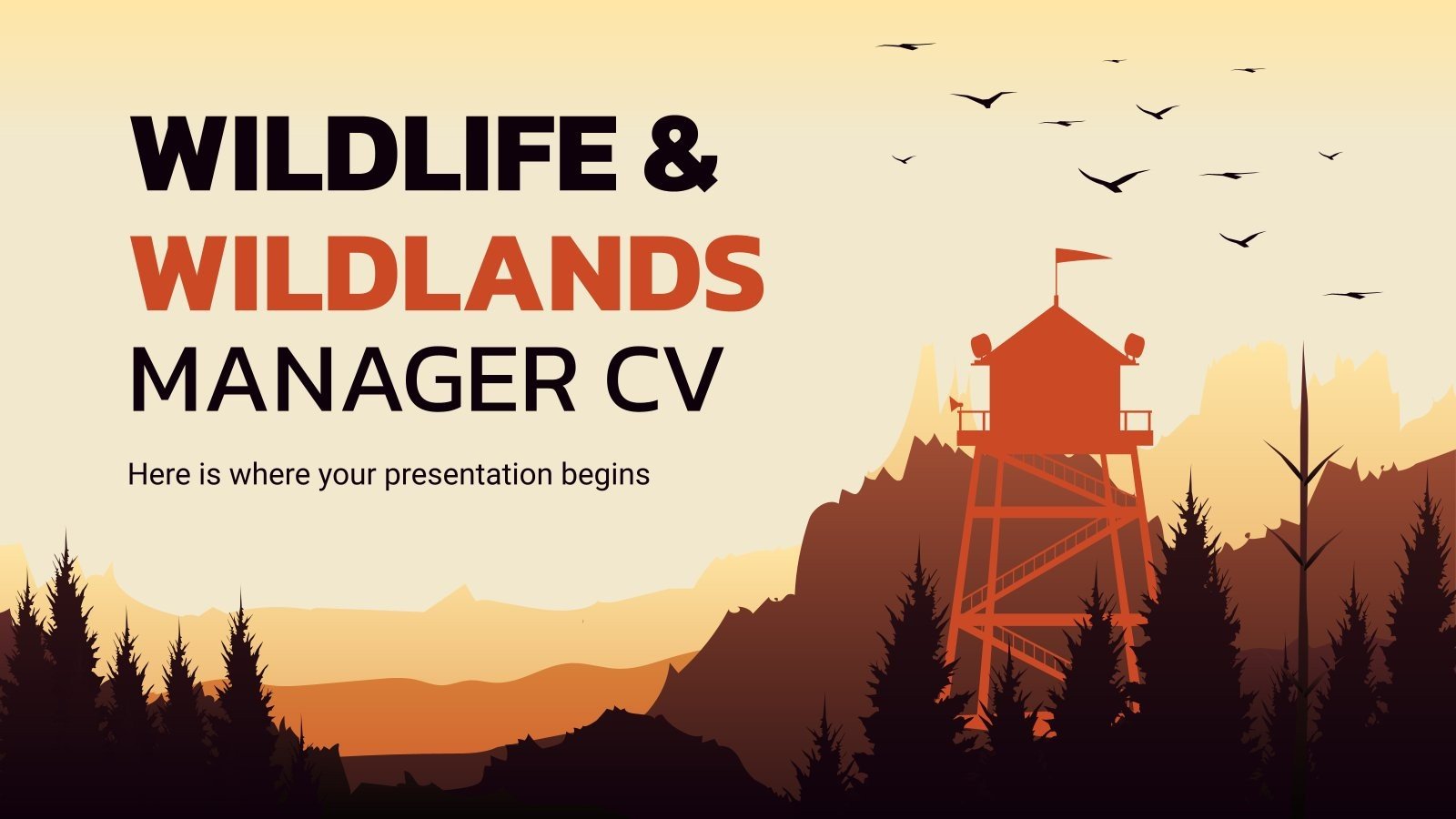 Wildlife & Wildlands Manager CV | Google Slides & PPT