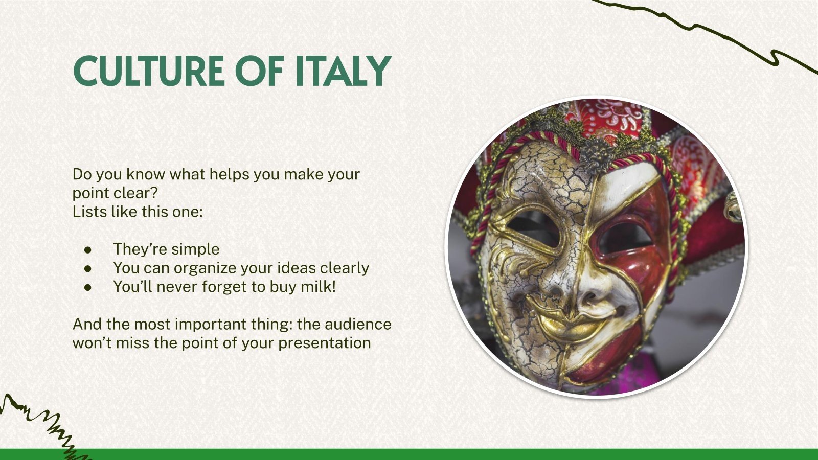 Italy: Culture and Traditions Minitheme | Google Slides & PPT