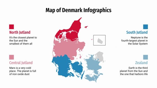 Map of Denmark Infographics for Google Slides & PowerPoint