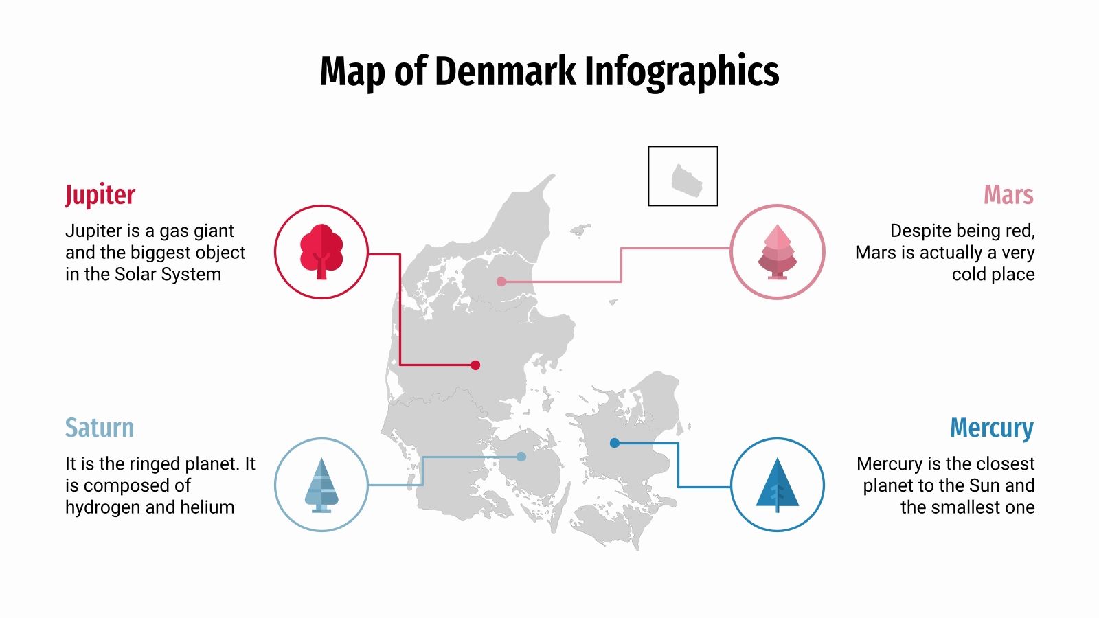Map of Denmark Infographics for Google Slides & PowerPoint