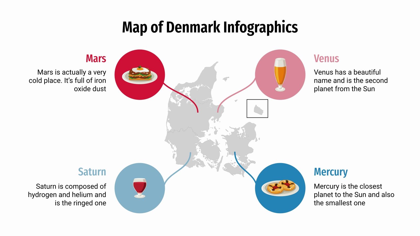 Map of Denmark Infographics for Google Slides & PowerPoint