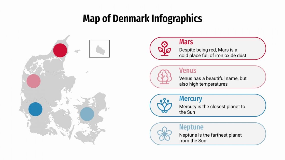 Map of Denmark Infographics for Google Slides & PowerPoint