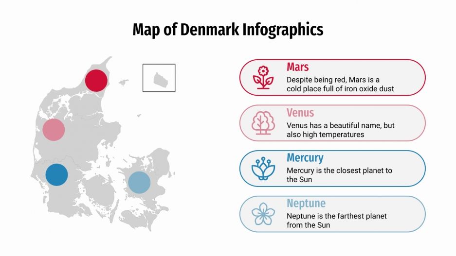 Map of Denmark Infographics for Google Slides & PowerPoint