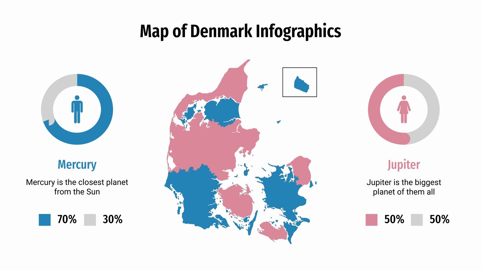 Map of Denmark Infographics for Google Slides & PowerPoint