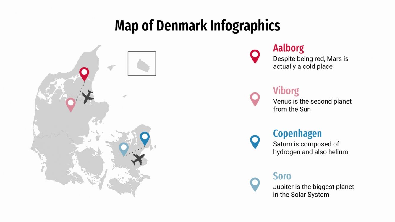 Map of Denmark Infographics for Google Slides & PowerPoint