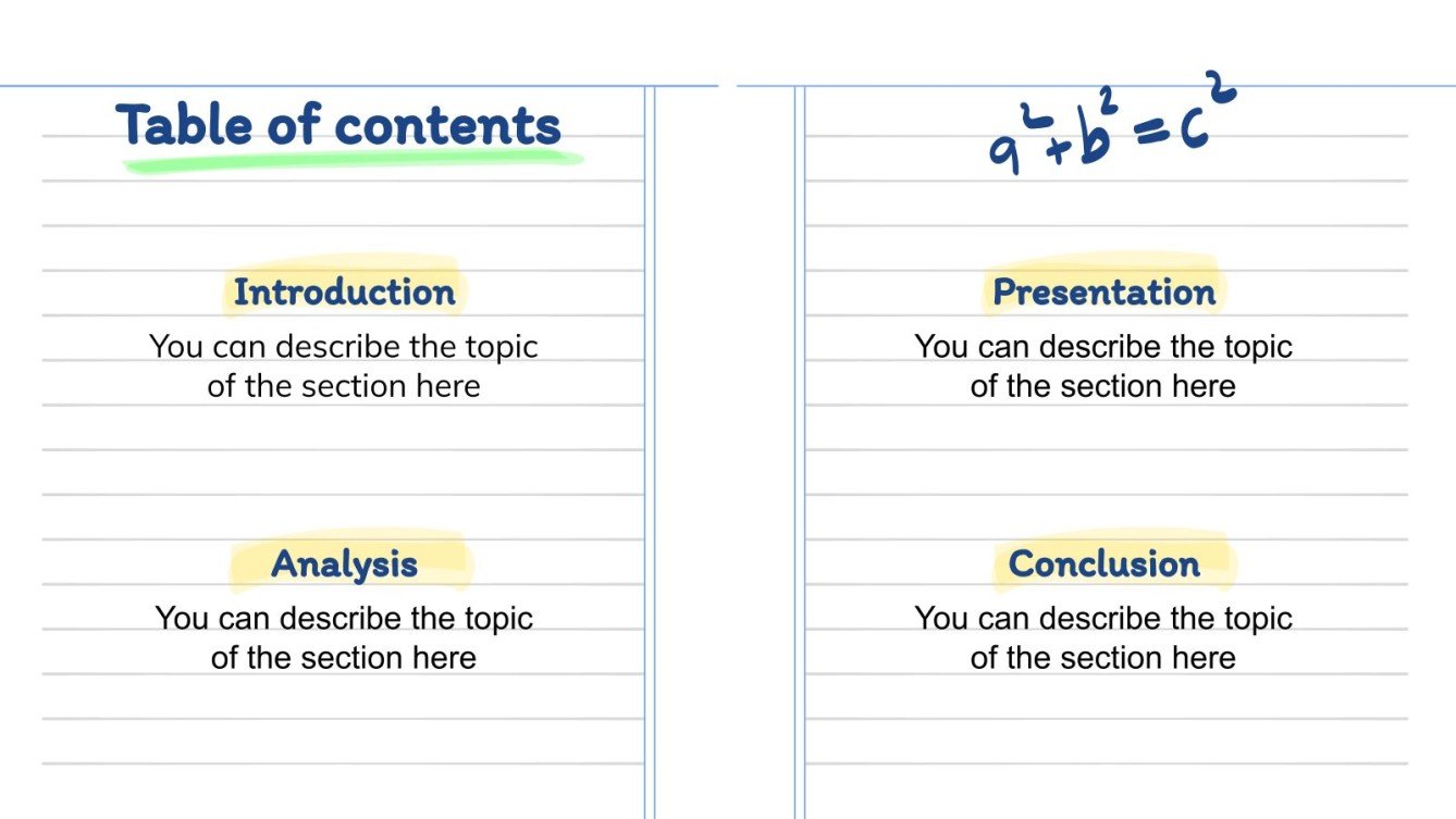Online Notebook Google Slides theme and PowerPoint template