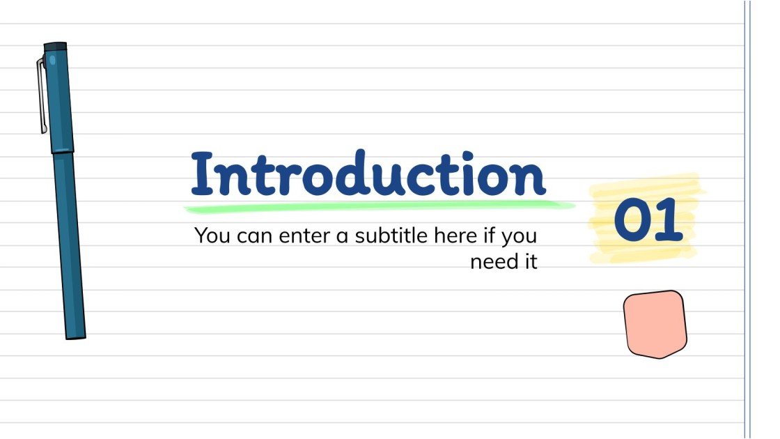 Online Notebook Google Slides theme and PowerPoint template