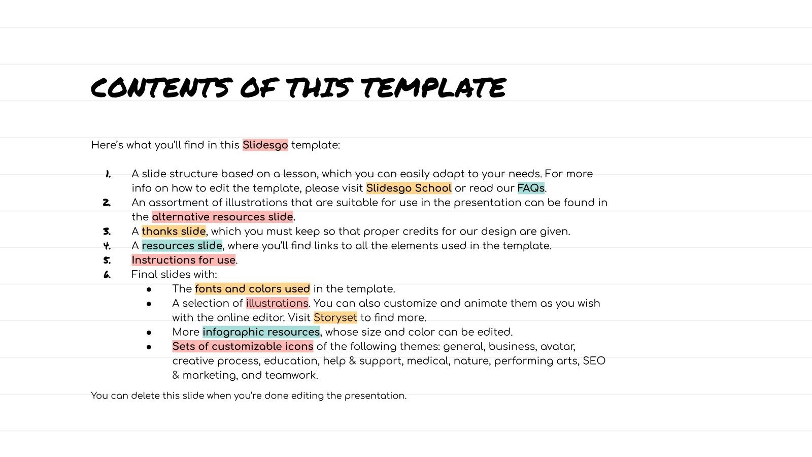 Sketchnotes Lesson Google Slides & PowerPoint Template