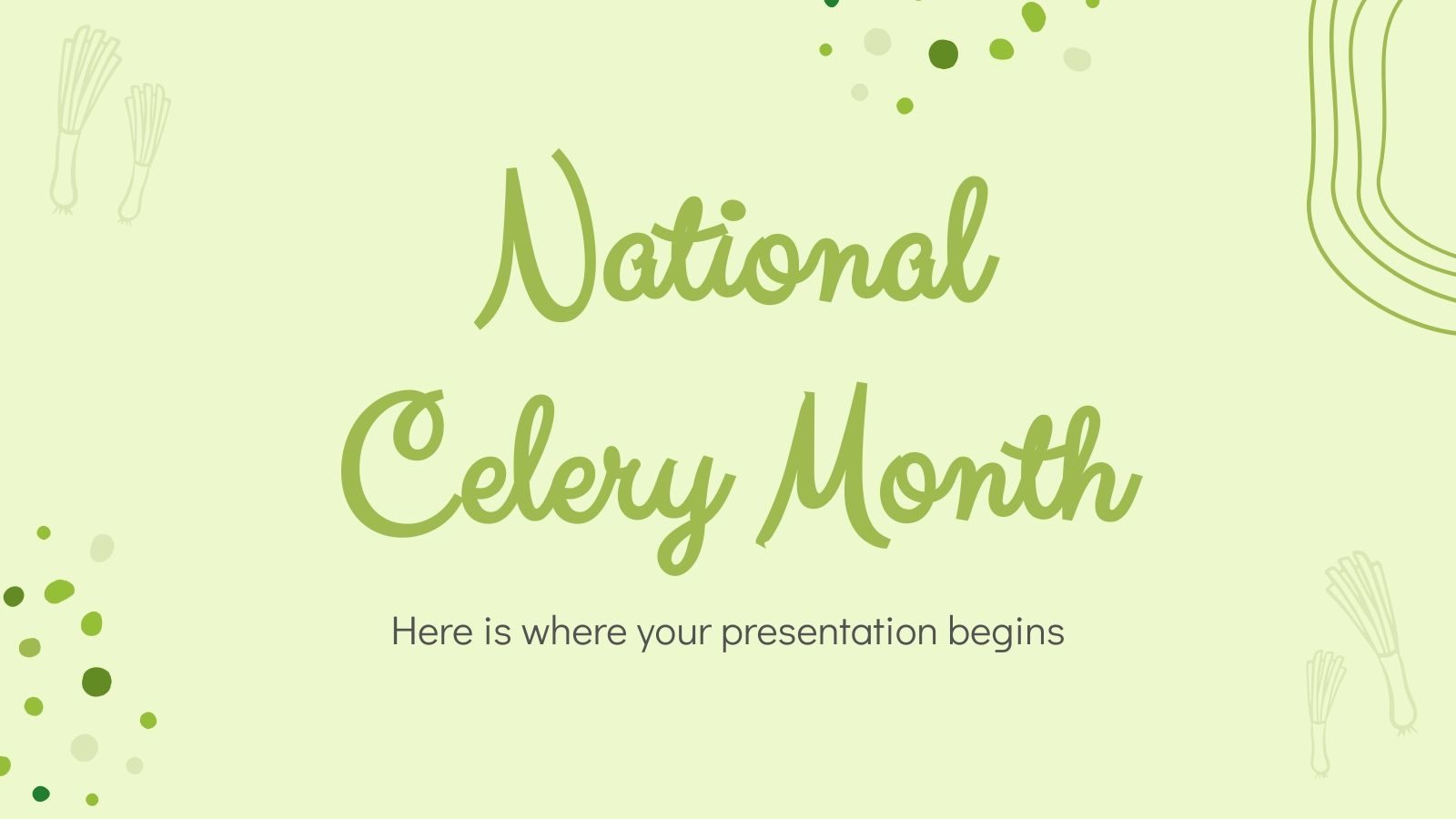 National Celery Month | Google Slides & PowerPoint theme