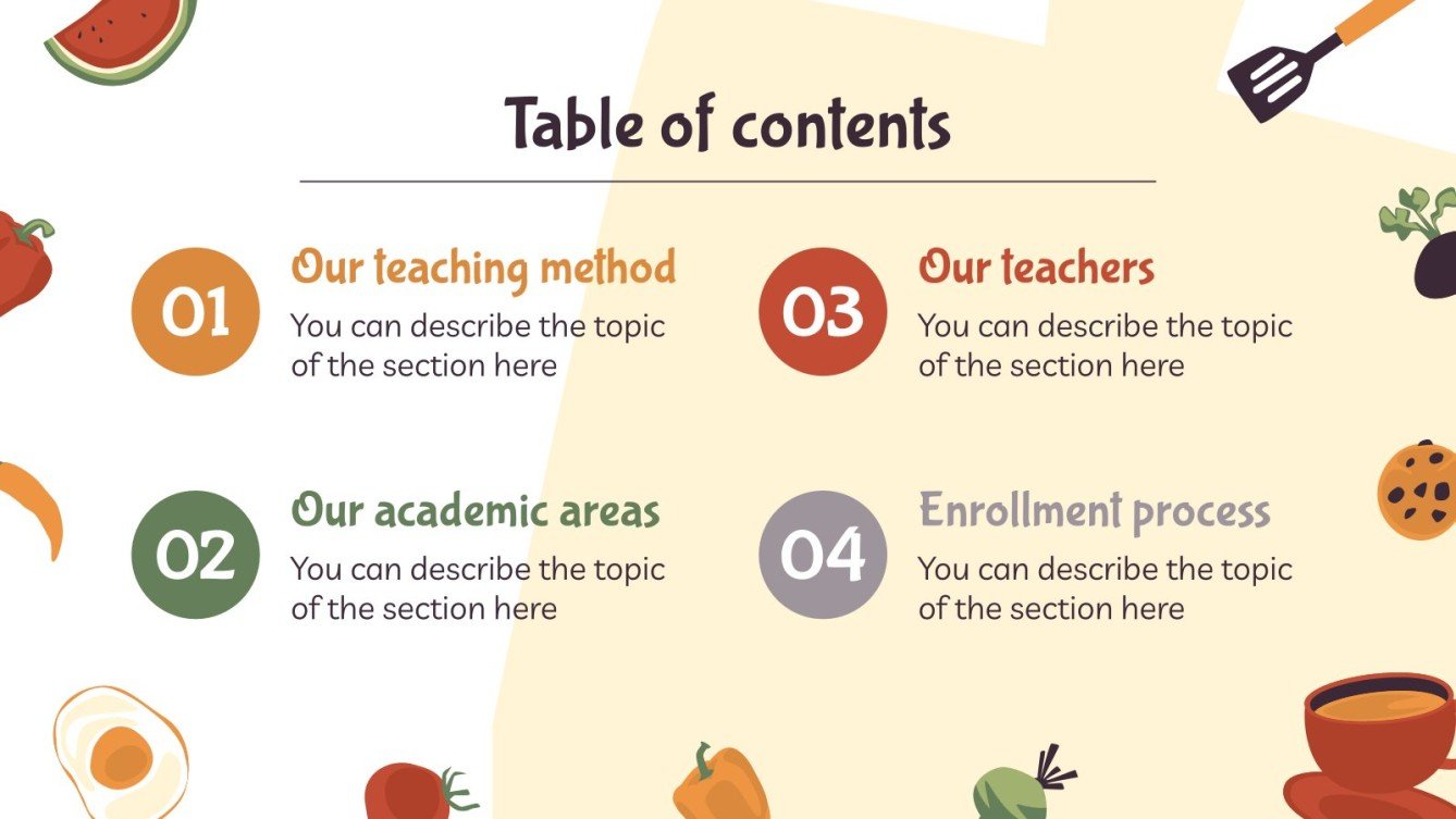 Cooking Center for Kids | Google Slides & PowerPoint