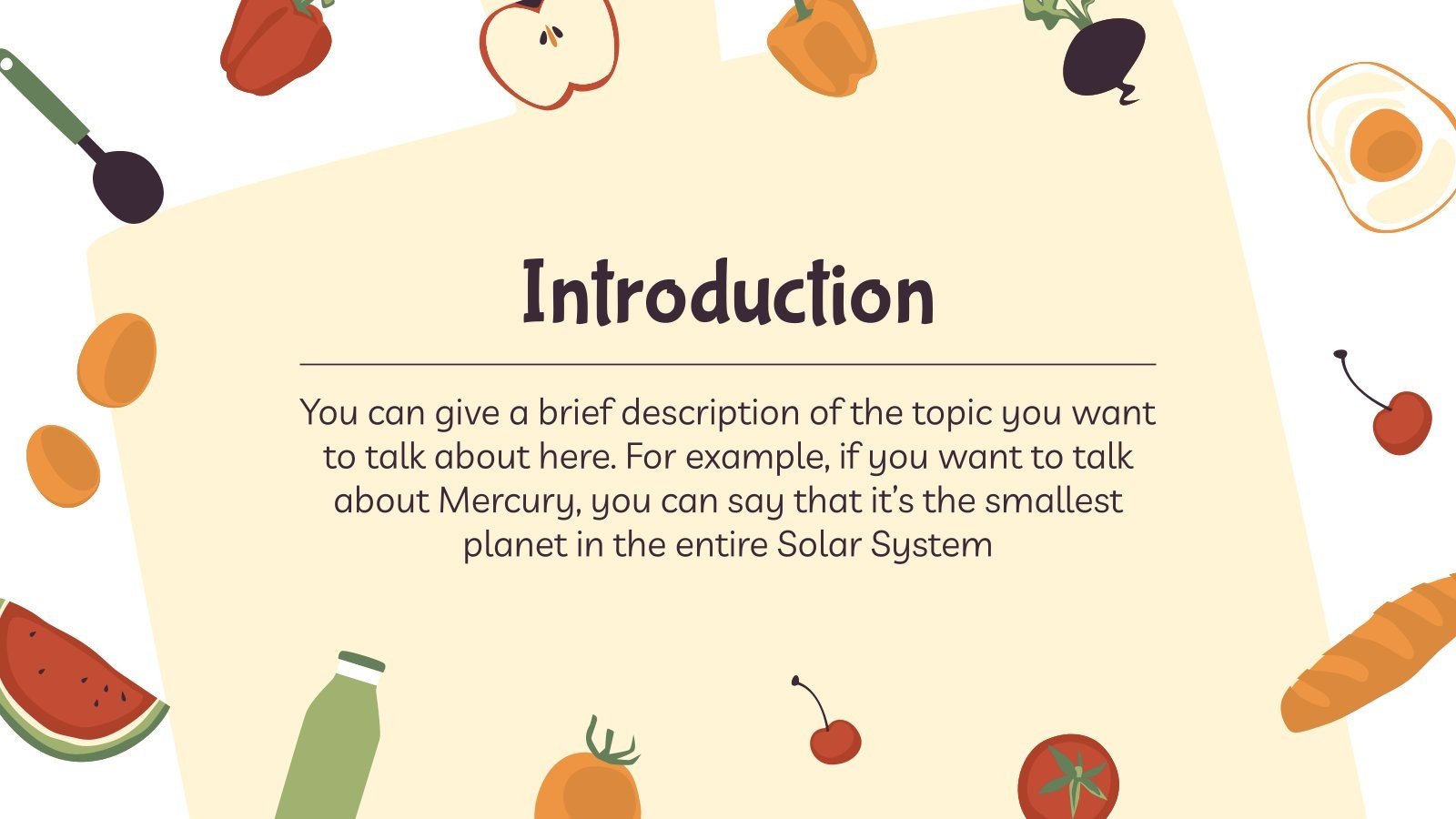 Cooking Center for Kids | Google Slides & PowerPoint