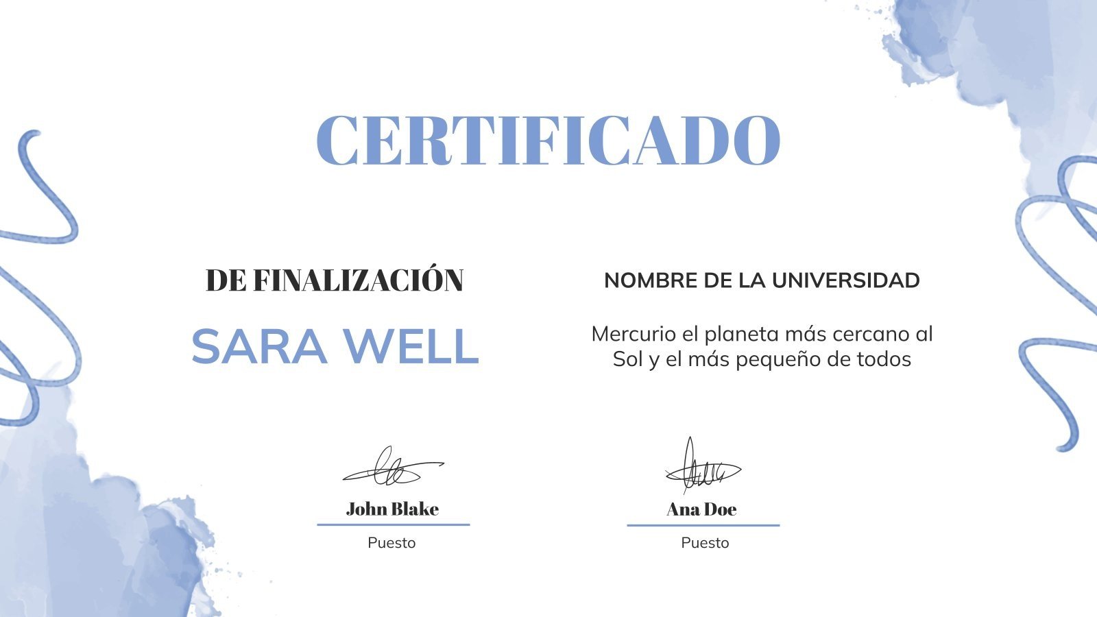 Watercolor Certificates | Google Slides & PowerPoint template