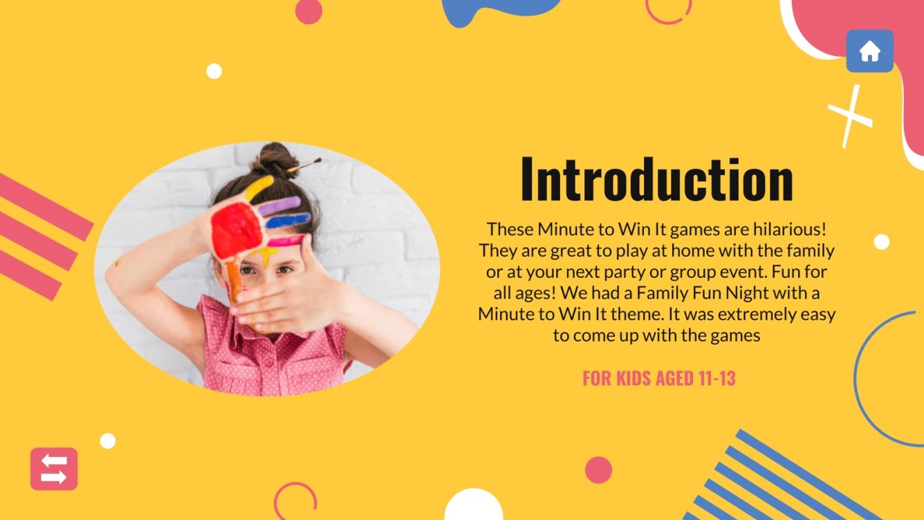 Minute to Win It Games | Template for Google Slides & PPT