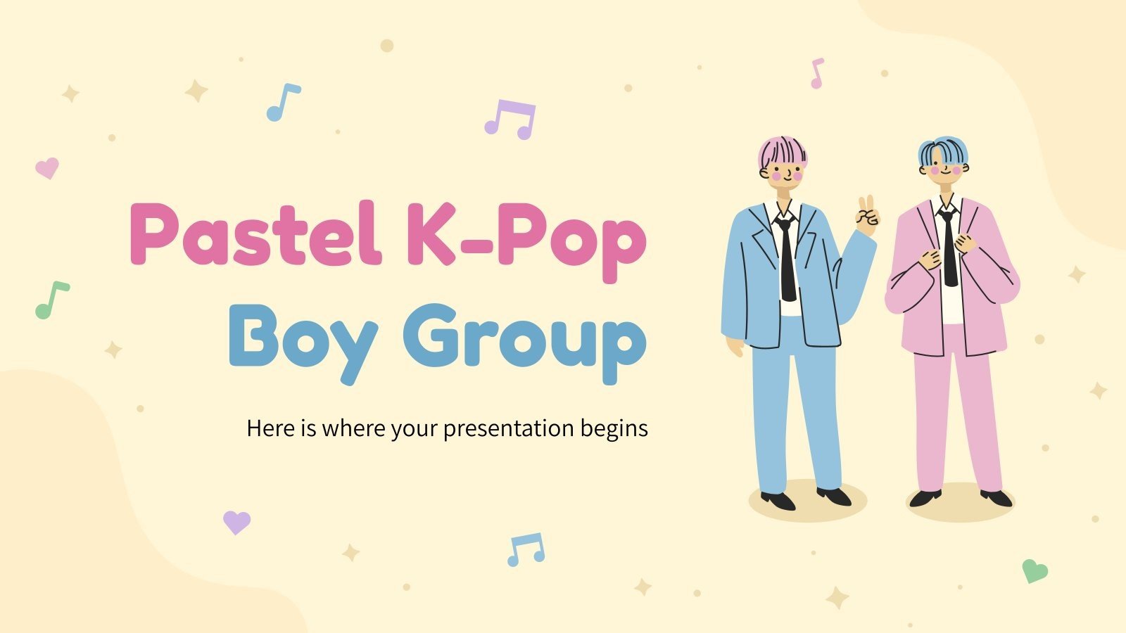 Free K-pop templates for Google Slides and PowerPoint