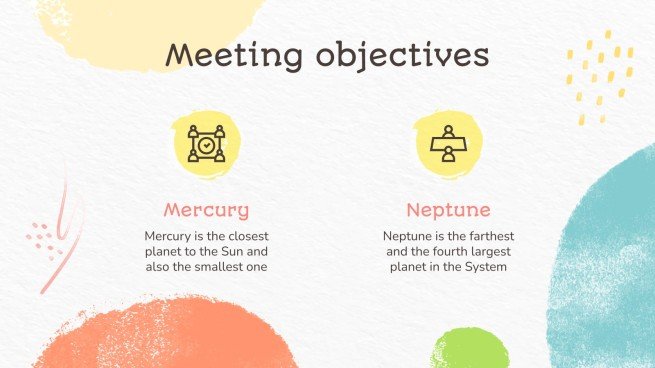 Kawaii Watercolor Work Colleagues Meeting | Google Slides & PPT