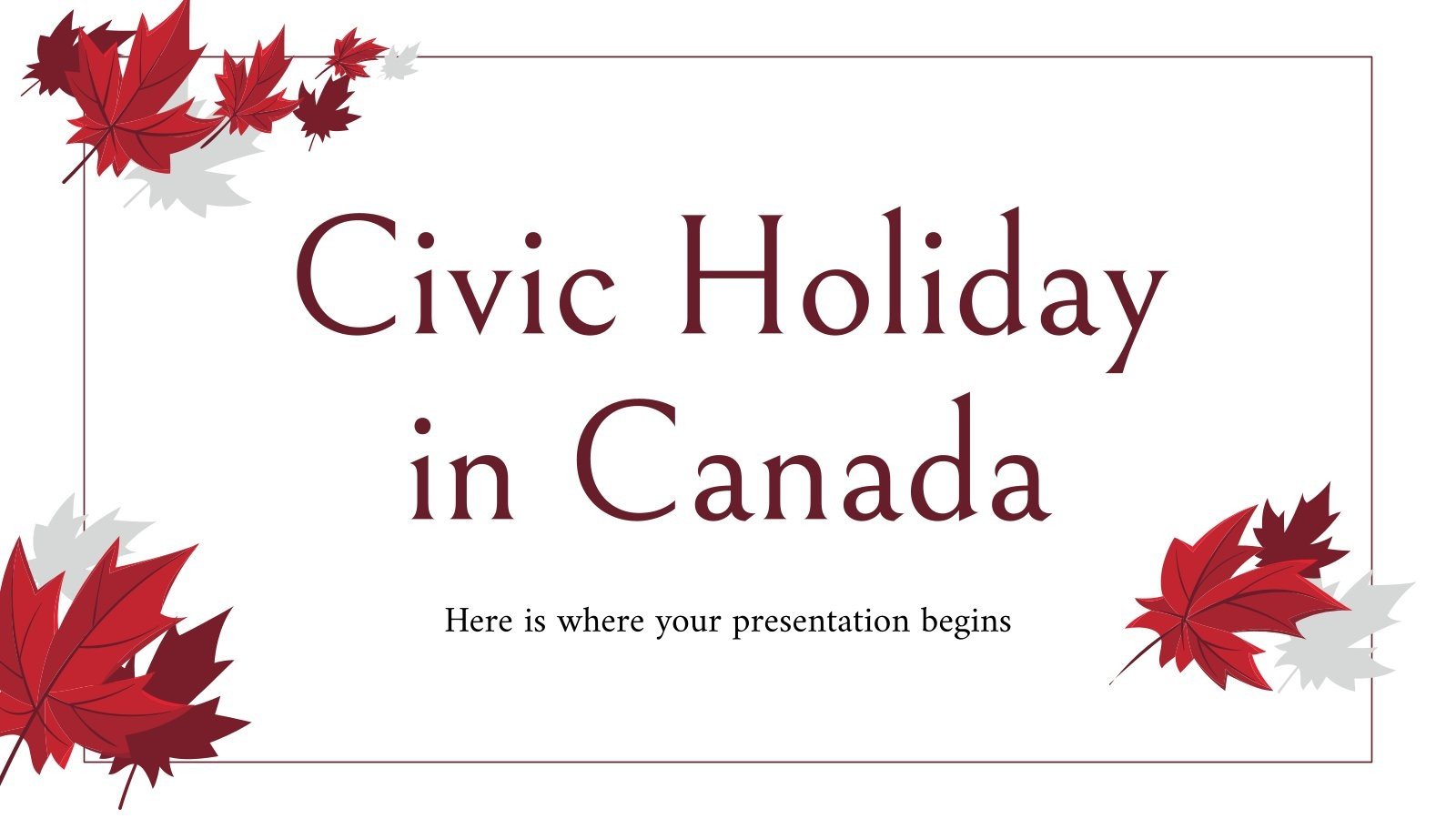 Civic Holiday in Canada | Google Slides & PowerPoint template