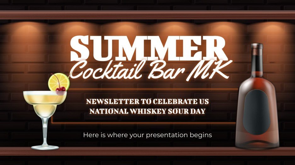Free templates about Cocktails for Google Slides & PowerPoint