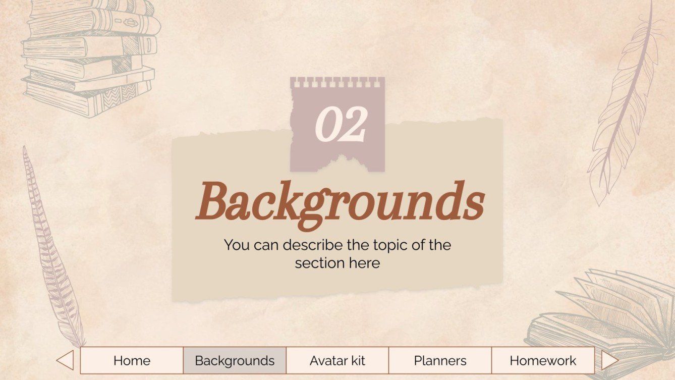 Aged Paper Texture High School Student Pack | Google Slides